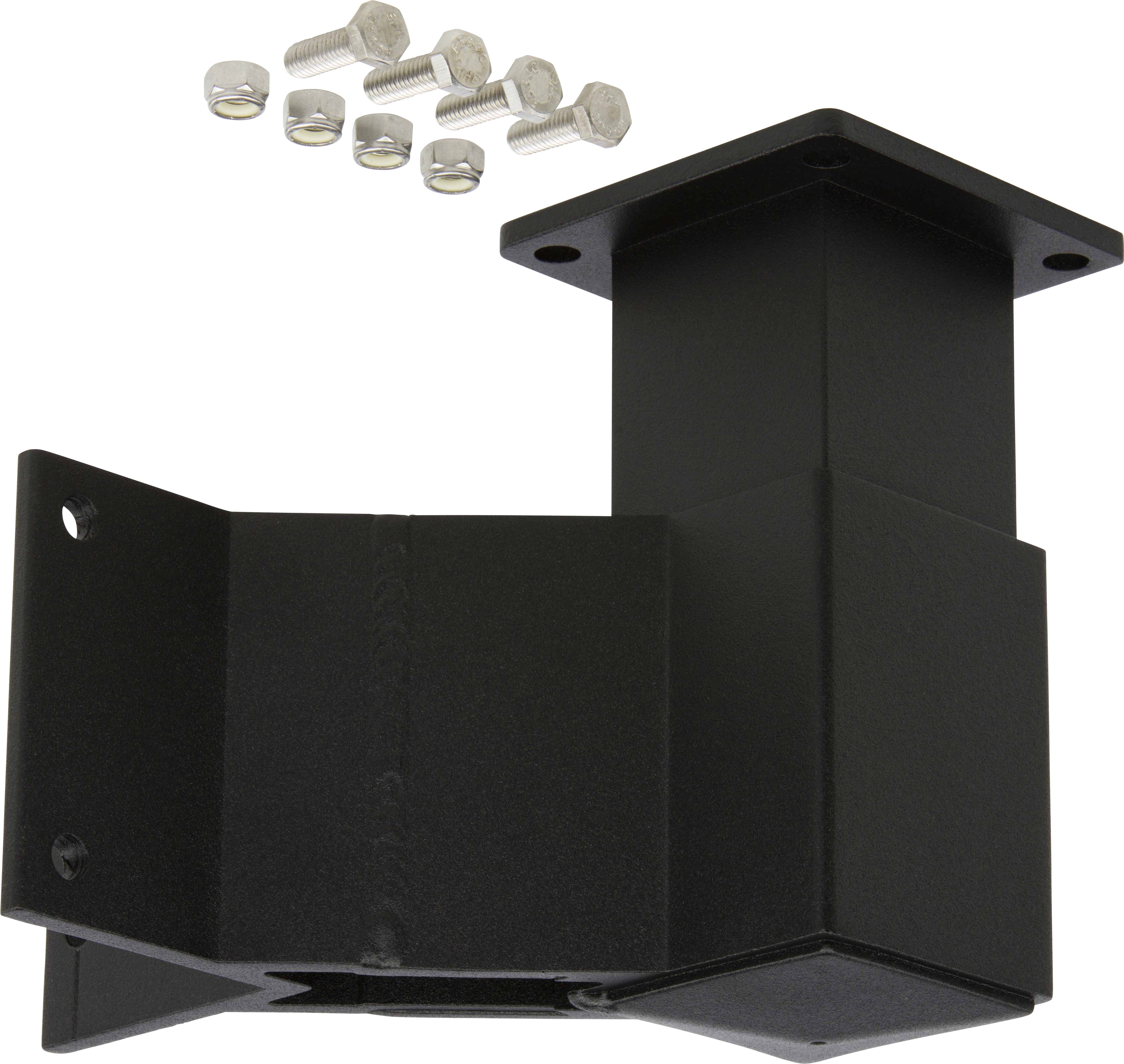 Railing 90° Outside Corner Post Fascia Mount Adaptor - Powdercoated Bl ...